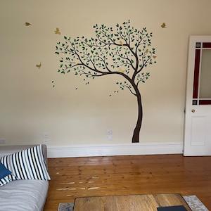 Wall Decal Large Tree Decals Huge Tree Decal Nursery With Birds Tree ...