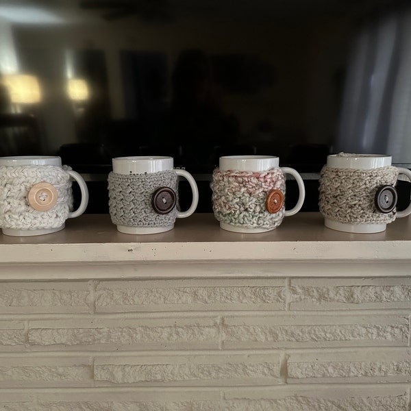 Honeycomb Mug Cozy Pattern | Crochet Mug Wrap | Mug Warmer Crochet ...