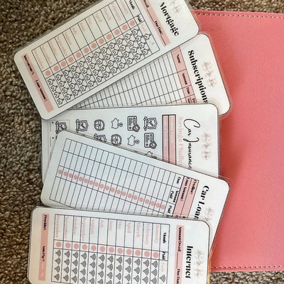 Cash Envelope Tracker Subscriptions Tracker Expense Tracker Budget ...