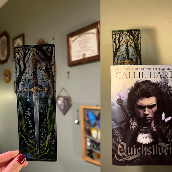 White Wolf Stained Glass Bookmark | Transparent Clear Bookmark | Book ...