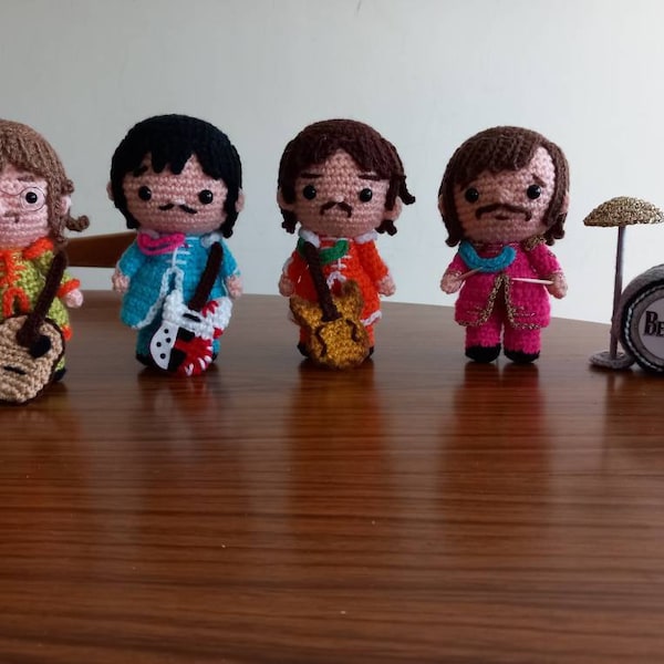 The Beatles Crochet Doll Pattern: Amigurumi Band Set (PDF Pattern) - Etsy