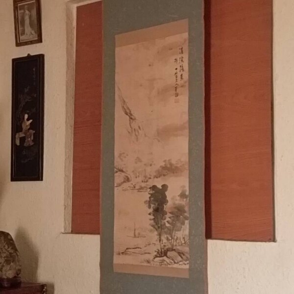 D1901 Japanese Wooden Armrest KYOSOKU HIJIKAKE Vintage Simple Interior ...