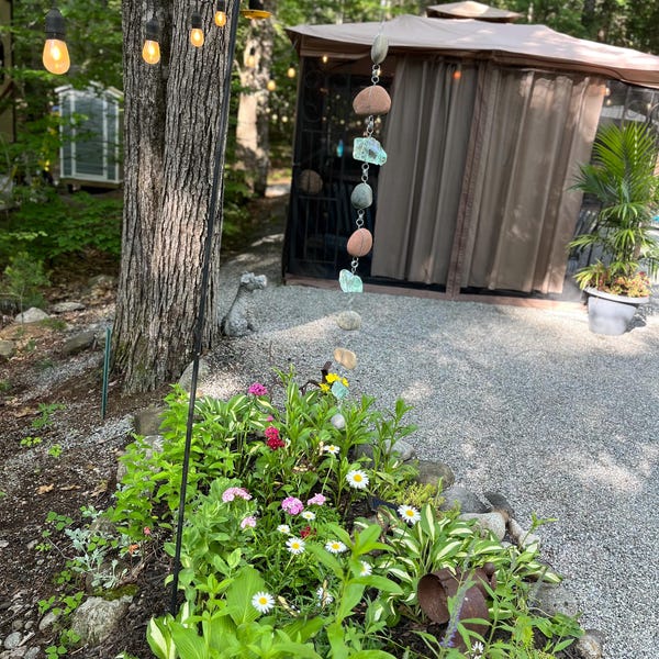 Raining Rocks - Hanging Stone Garden Sculpture/garland - Etsy