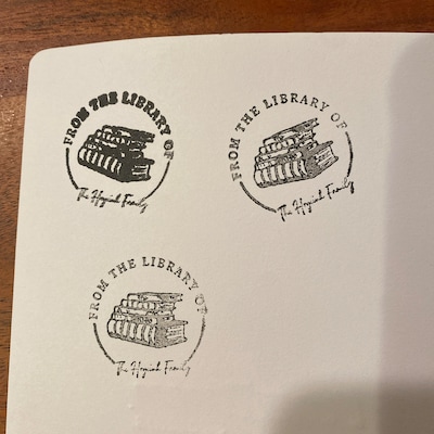 From the Library of custom Library Stamppersonalized BOOK Stampcustom ...