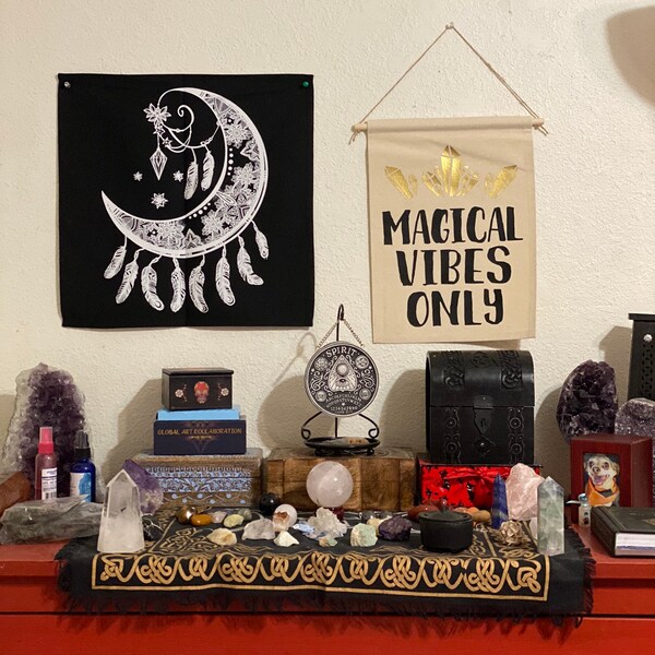 Pendulum Map gold Design Pendulum Divination Mat Astrology Lithomancy ...