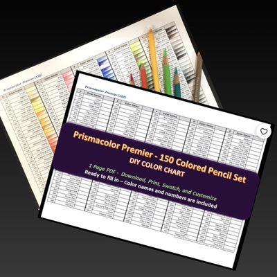 Caran D'ache LUMINANCE 100 Colored Pencil Set DIY Color Chart / Swatch ...