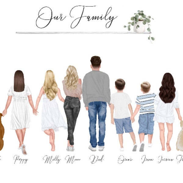 My Family Our Family A4 A3 Print Family Gift Photo Wall Picture Frame ...