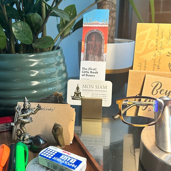 Modern Brass Stainless Steel Holder, Business Card Holder, Brass Place ...