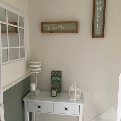 Love You,bye Farmhouse Style Modern Sign Rustic Present gift UK Quote ...