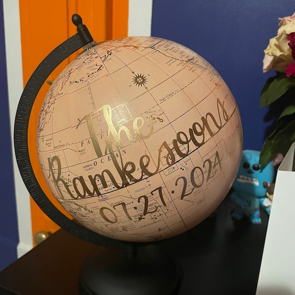 Globe Christmas Ornament, Travel Map Adventure Family Gifts, Custom ...