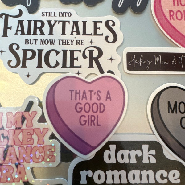 Bookish Candy Heart Sticker Set (6 Stickers), Enemies to Lovers, Good ...