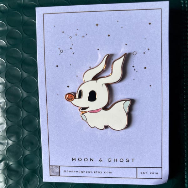 Zero the Ghost Dog Pin - Etsy