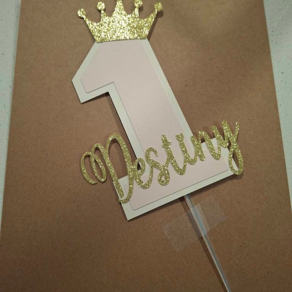 Princess Cake Topper. PERSONALIZED First Birthday Cake Topper. Smash ...