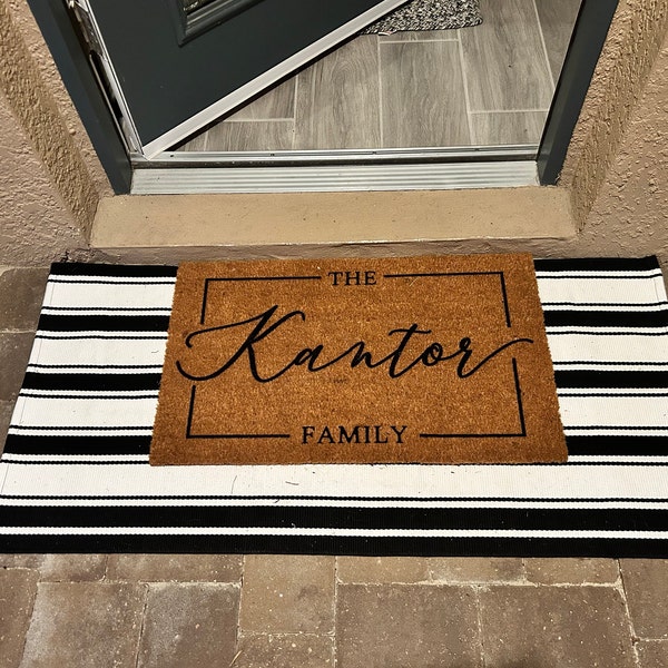 Housewarming Gift, Custom Doormat, Last Name Doormat, Wedding Gift ...