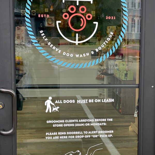 Custom Store Front Decals, Custom Logo Decal, Window Door Lettering ...