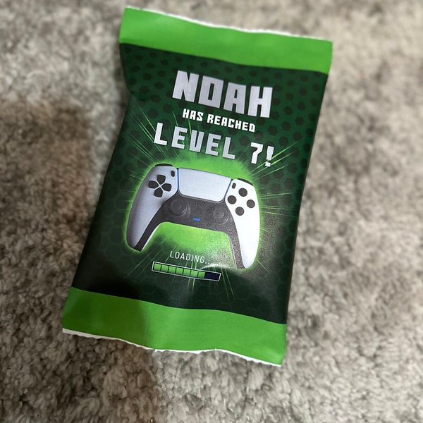 Video Game Chip Bag, Video Game Party Chips, Gamer Party Chip Bag ...