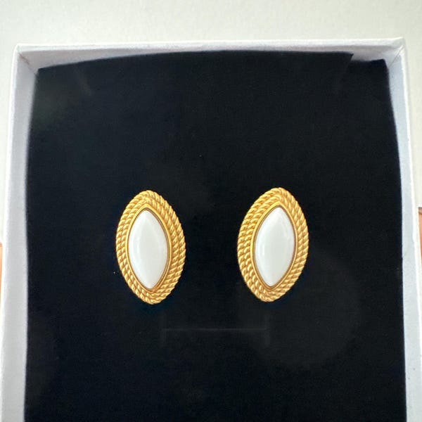 Large Gold Square Earring Gold Square Studs Earring 90s Style Textured ...