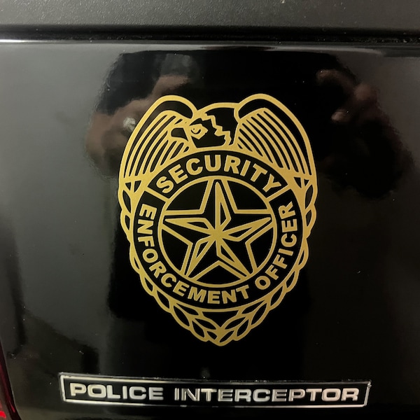 Security Enforcement Officer Decal Sticker Guard Agent Badge Veteran ...