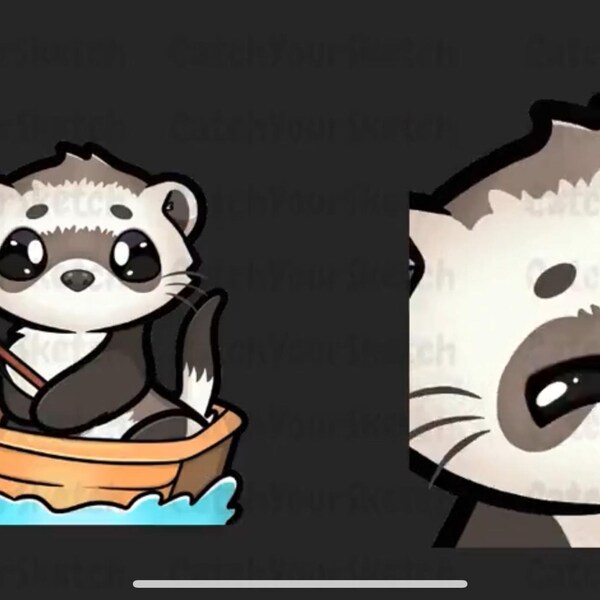 ANIMATED Cute Ferret LURK / EAT Emote | for Twitch, Discord and More - Etsy