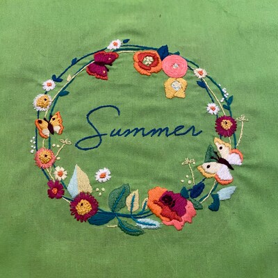 Summer Embroidery EM007, Embroidery Pattern KIT and PDF Diy Kit ...