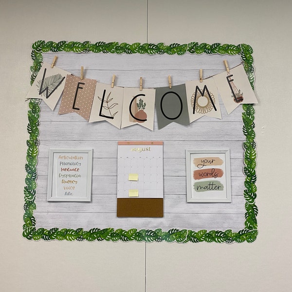 BOHO VIBES Bulletin Board Banners | Neutral Classroom Bunting ...