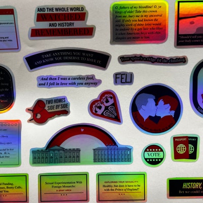 Red, White & Royal Blue Sticker Sheet 1/2 - Etsy