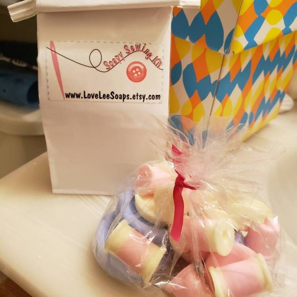 Sewing Soap Kit - Button Soap, Soap Favors, Seamstress Gift, Handmade ...