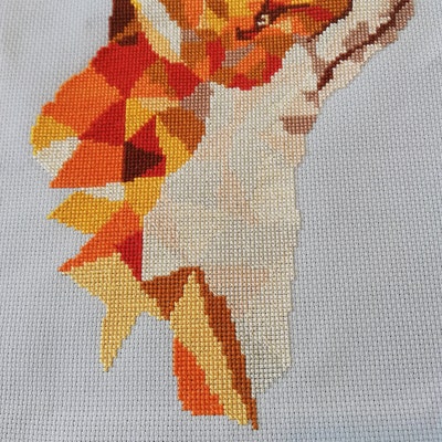 Fox Cross Stitch Pattern Geometric Fox Counted Cross Stitch Animals ...