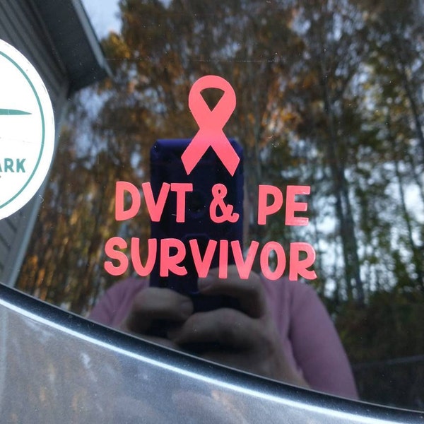 BLOOD Clot Vinyl Awareness Ribbon Decal DVT PE Pulmonary Embolism ...