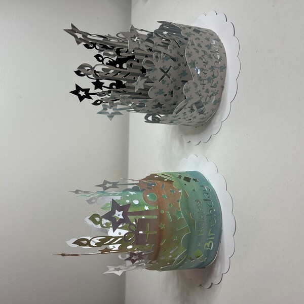 Happy Birthday Lanterns SVG, Silhouette Studio Templates, Happy ...