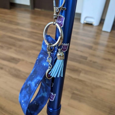 Blue Denim Jeans Key Fob Wristlet Keychain With Tassels - Etsy