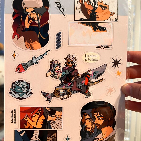 Arcane Shippy Sticker Sheet 8x5" Ft. Vander, Silco, Jinx, Vi, Viktor ...