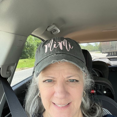 Mimi Hat Distressed Baseball Cap OR Ponytail Hat Customize Your Text ...