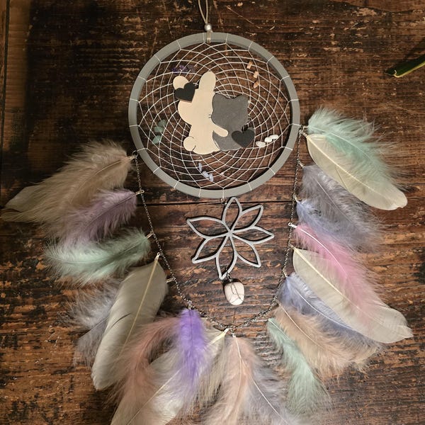 Native American Gift Authentic Dream Catcher Natural Bird Feathers and ...