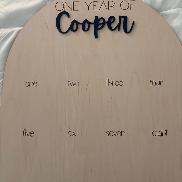 My First Year One Year of Photo Board Wooden Milestone Board 1st ...