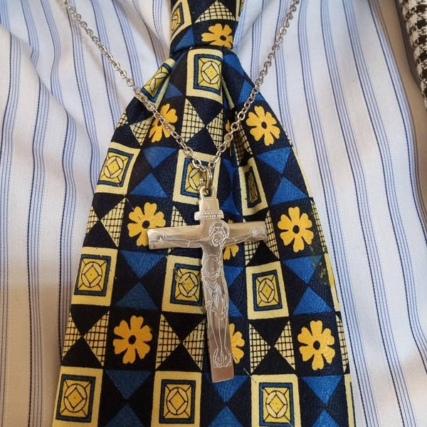 Goan Crucifix Etched in Stainless Steel W/ Chain I Pendant I Unique ...