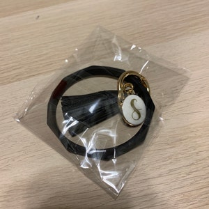 Rhombus Personalized Wristlet Keychain Tassel Key Chain Key Ring Bangle ...