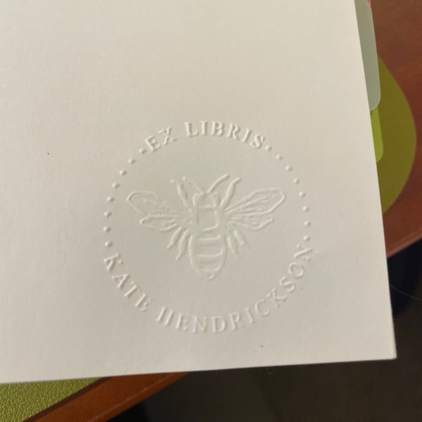 Bee Book Embosser Personalized | Bee Library Embosser Stamp | Rubber ...