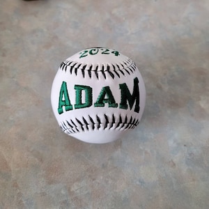 Custom Baseball, Embroidered Baseball, Baseball Gift, Coach Gift ...