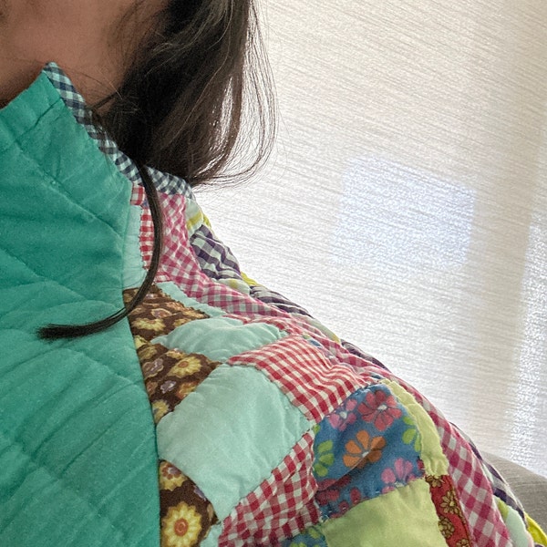 Vintage Patchwork Quilt Handmade Oversized Bog Coat Zero Waste - Etsy