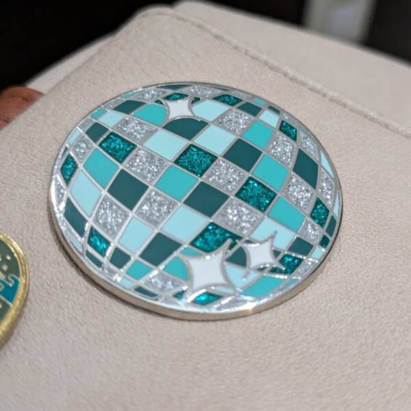 Disco Ball Pin - Enamel Pin With Glitter - Etsy