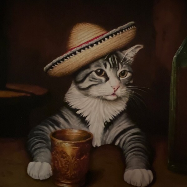 Tequila Cat | Meme Art Re-imagined in Renaissance Painting Style on ...