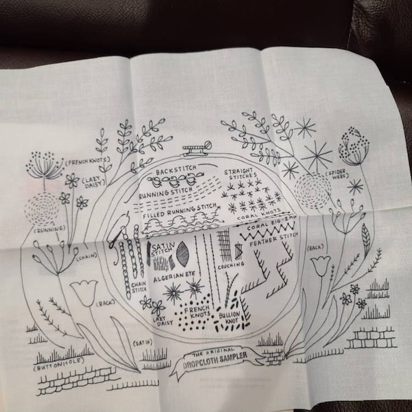 Original Dropcloth Embroidery Sampler - Etsy