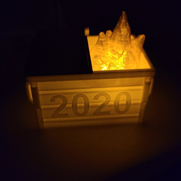 Herringbone 3D Printed LED Lamp With Wood Base - Etsy