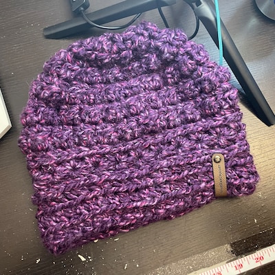 Handmade Knit Coffee Beanie in Cream and Orange Wool-blend - Etsy