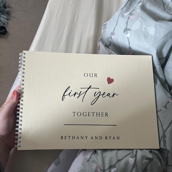 1st Anniversary Gift, Our First Year Scrapbook, First Year Together ...