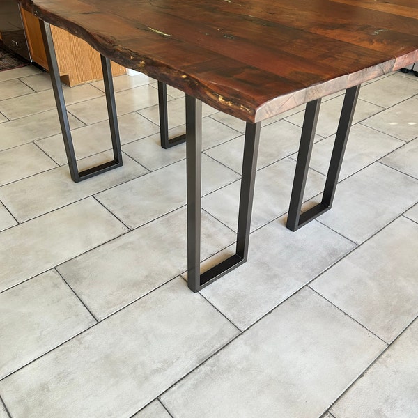 Powder Coated Metal Table Legs U Style Set of Two - Etsy