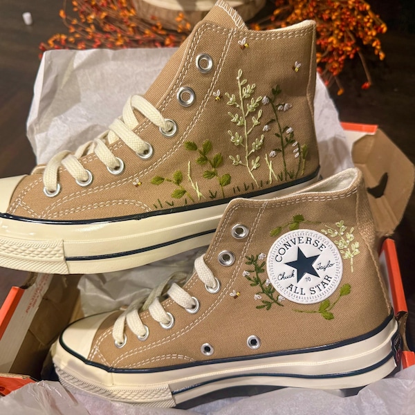 Custom Converse Chuck Taylor Mushrooms Embroidered Converse Shoes ...