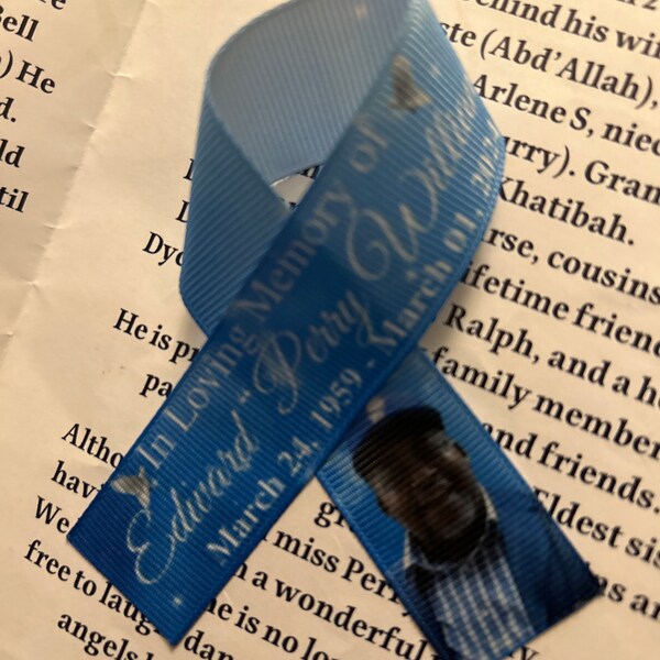 Memorial Ribbon, Personal Memorial Ribbons, Awareness Robbins, Custom ...