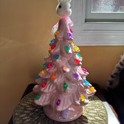 Hand Painted Ceramic Lighted Patriotic Tree - Etsy
